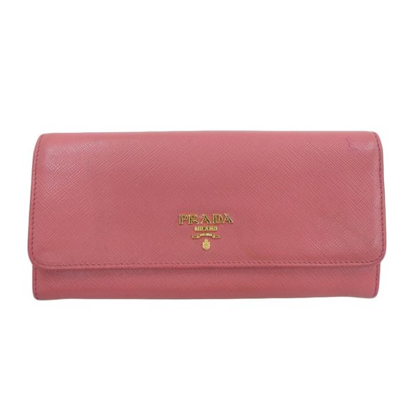 Prada | Accessories | Prada Prada Long Wallet Saffiano Leather Pink ...